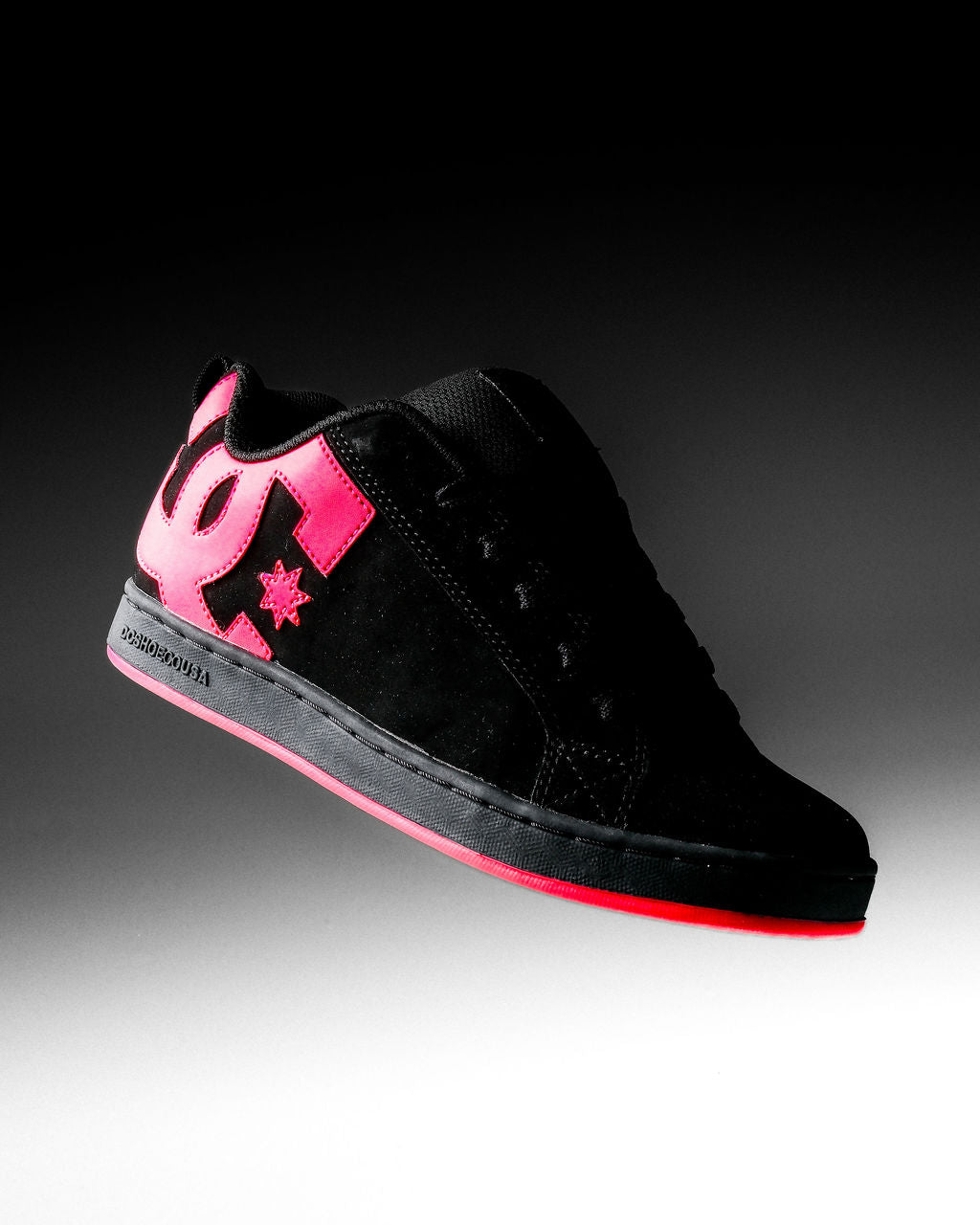Womens Court Graffik Sneakers - BLACK/HOT PINK / 5 | DC Shoes