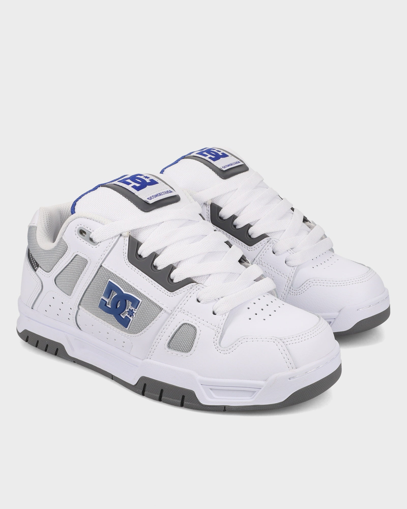 Mens Stag Sneakers - WHITE/BLUE/GREY / 8 | DC Shoes