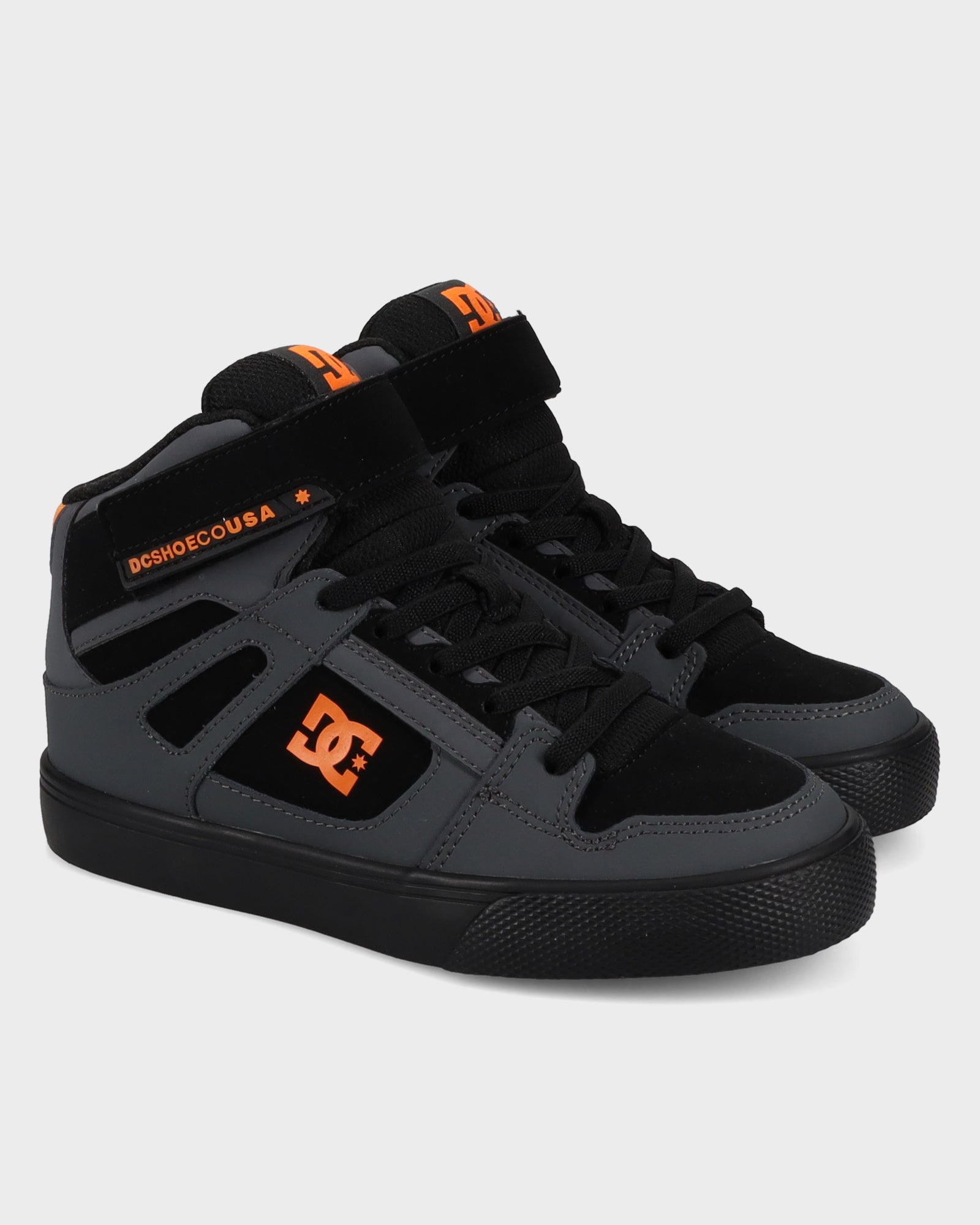 Boys 8-16 Pure High Tip EV Skate Shoes - GREY/BLACK/ORANGE / 11 | DC Shoes