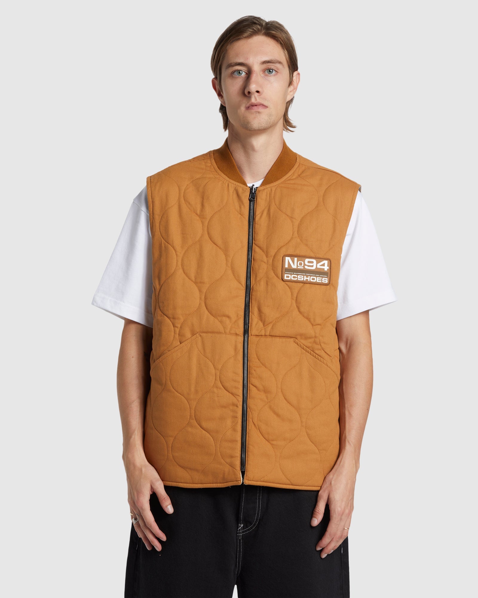 Mens No 94 Worker Vest Jacket - CHIPMUNK / S | DC Shoes