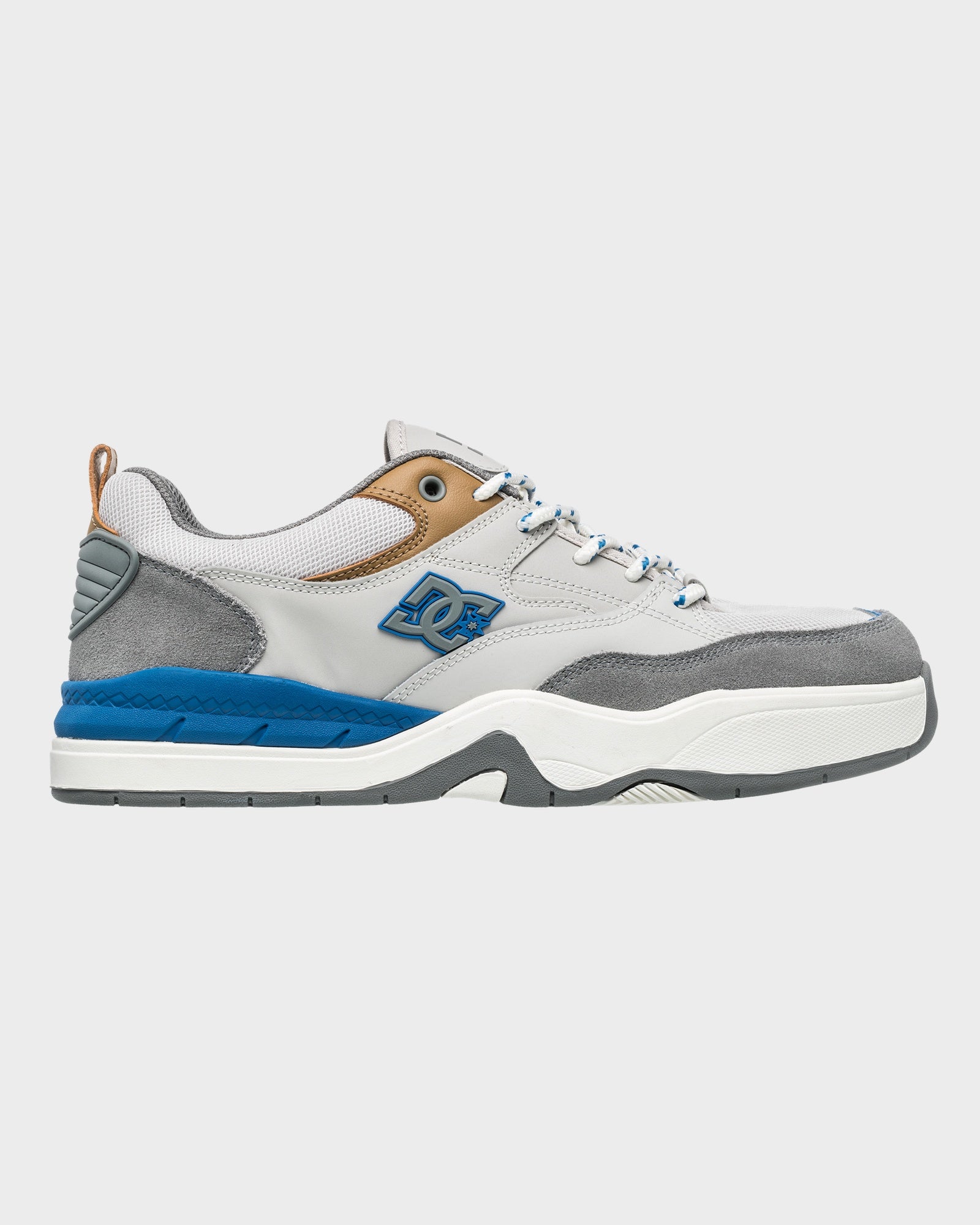 Mens DC Ascend Skate Shoes - GREY/BLUE/GREY / 7 | DC Shoes