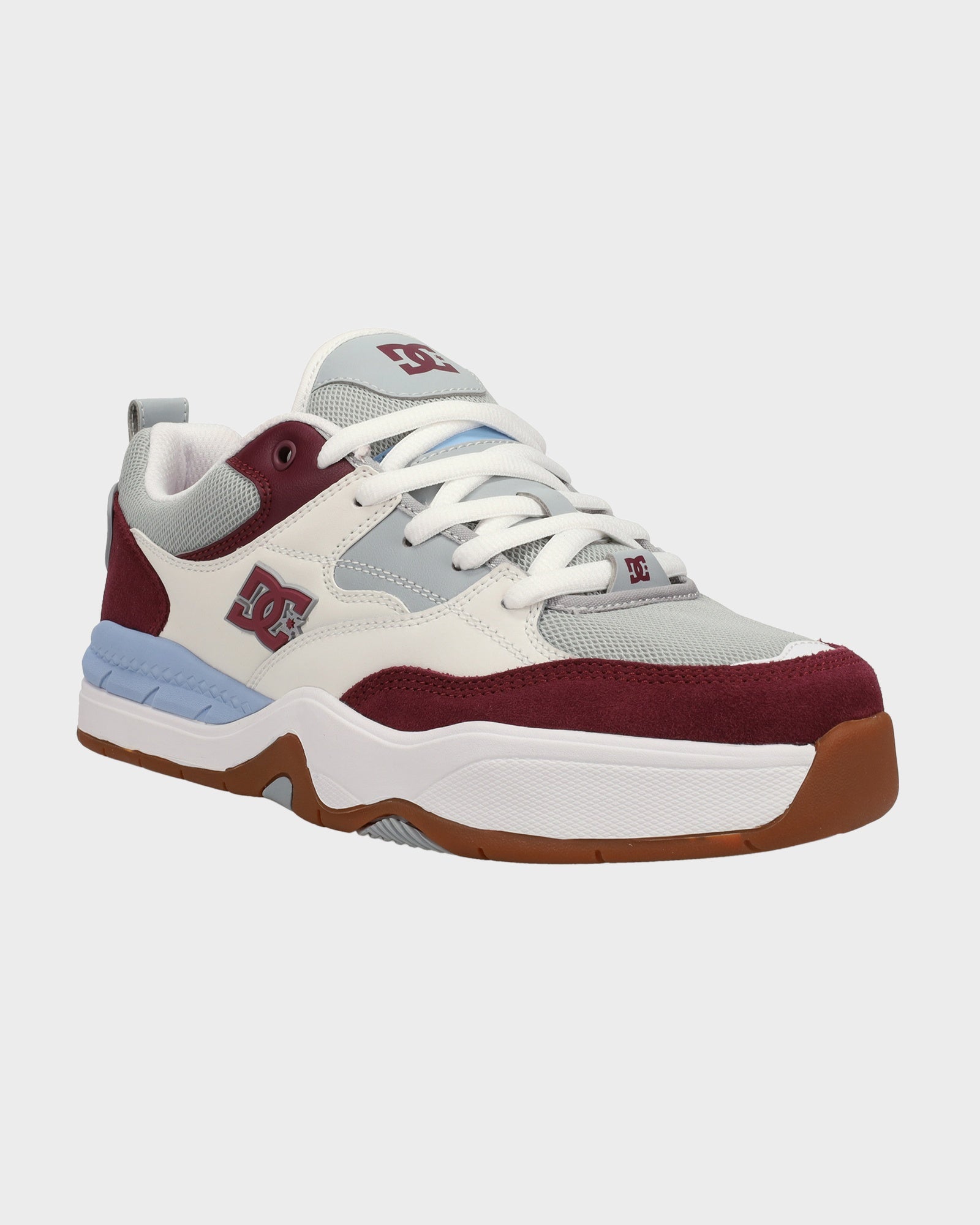 Mens DC Ascend S Skate Shoes - DARK MAROON/LIGHT GREY / 10 | DC Shoes