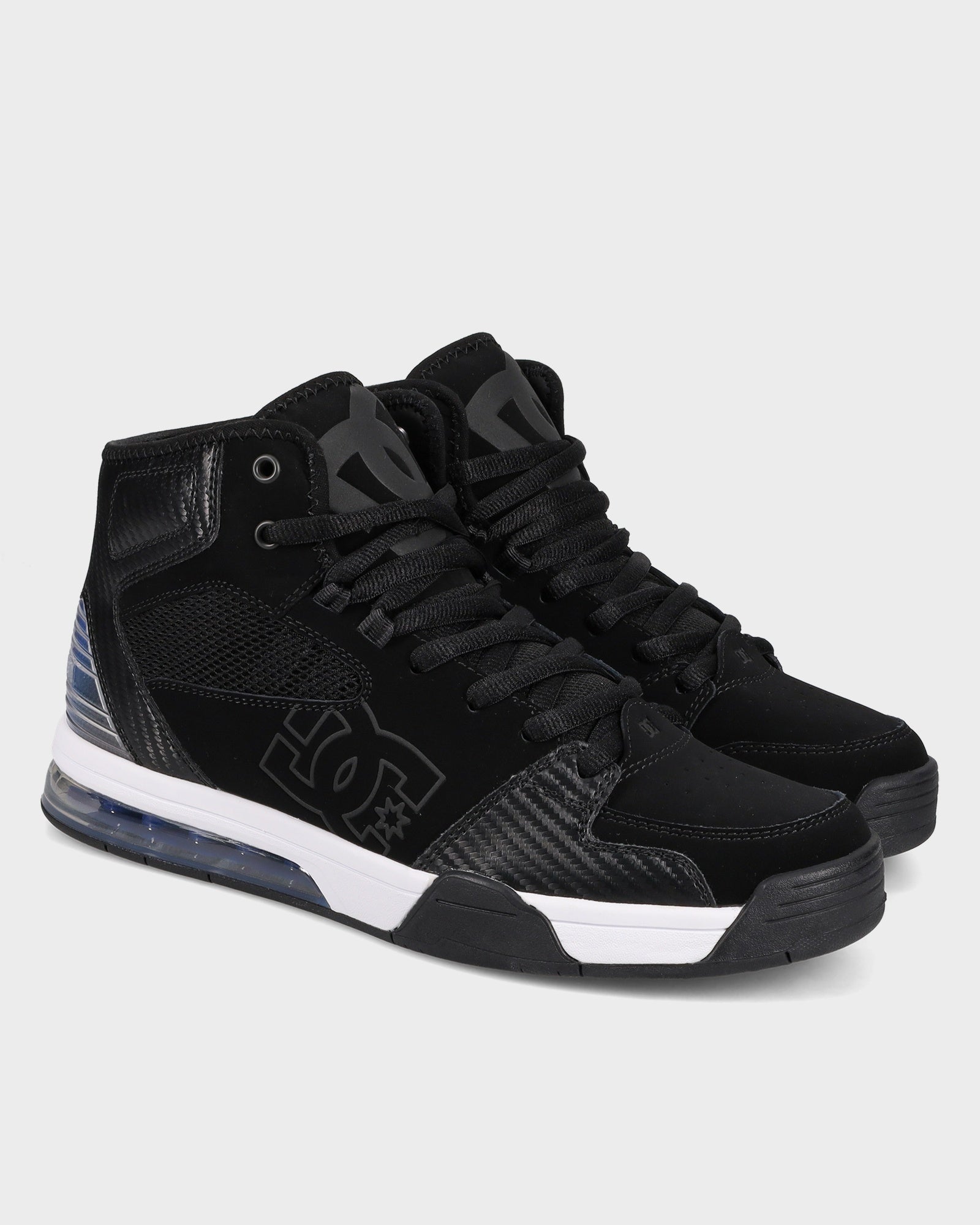 Mens Versatile HI Skate Shoes - BLACK/GREY/BLUE / 8 | DC Shoes