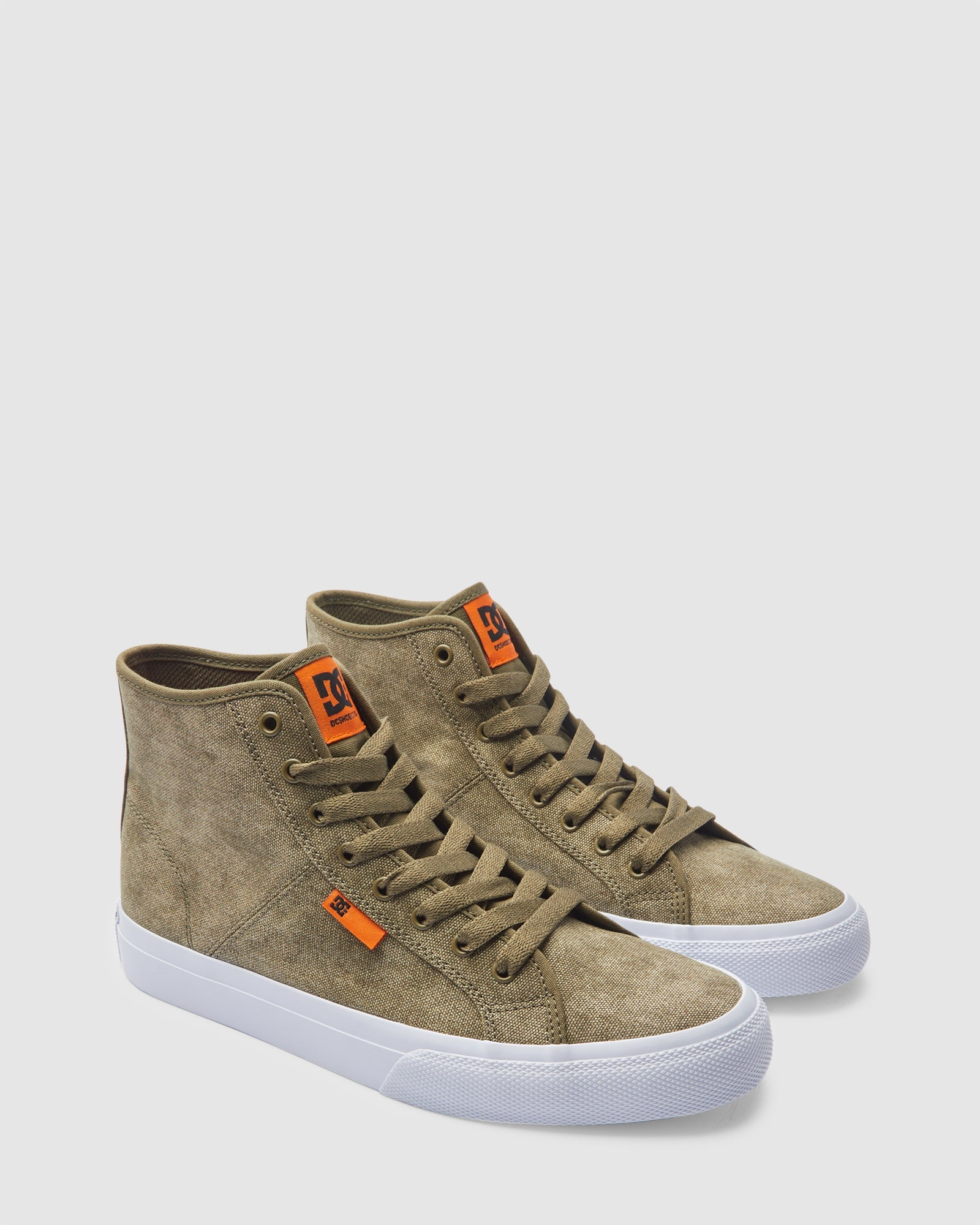 Mens Manual Hi Txse Shoes - WASHED OLIVE / 4 | DC Shoes