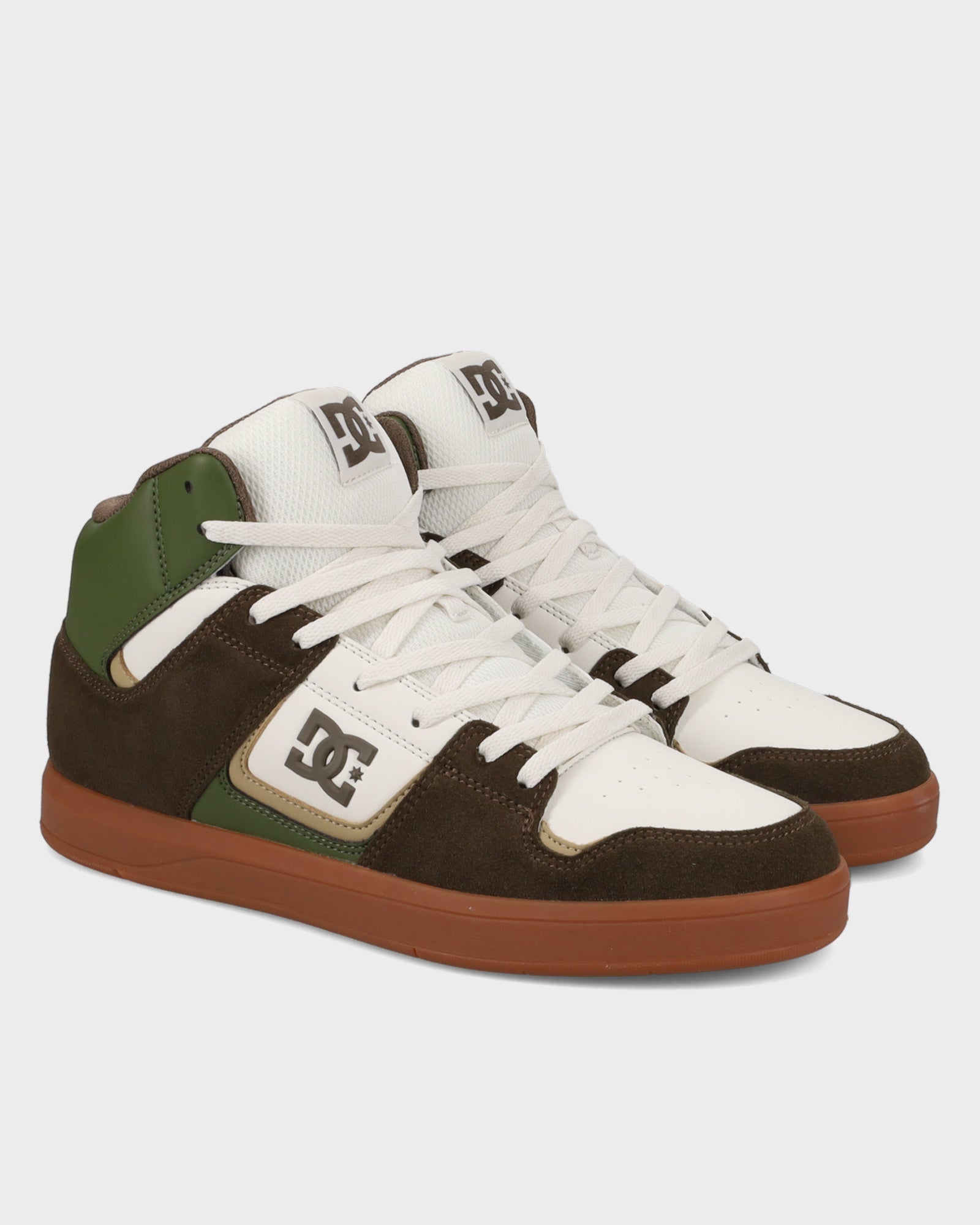Mens Cure 4 Hi Sneakers - BROWN/OLIVE/OFFWHITE / 9 | DC Shoes