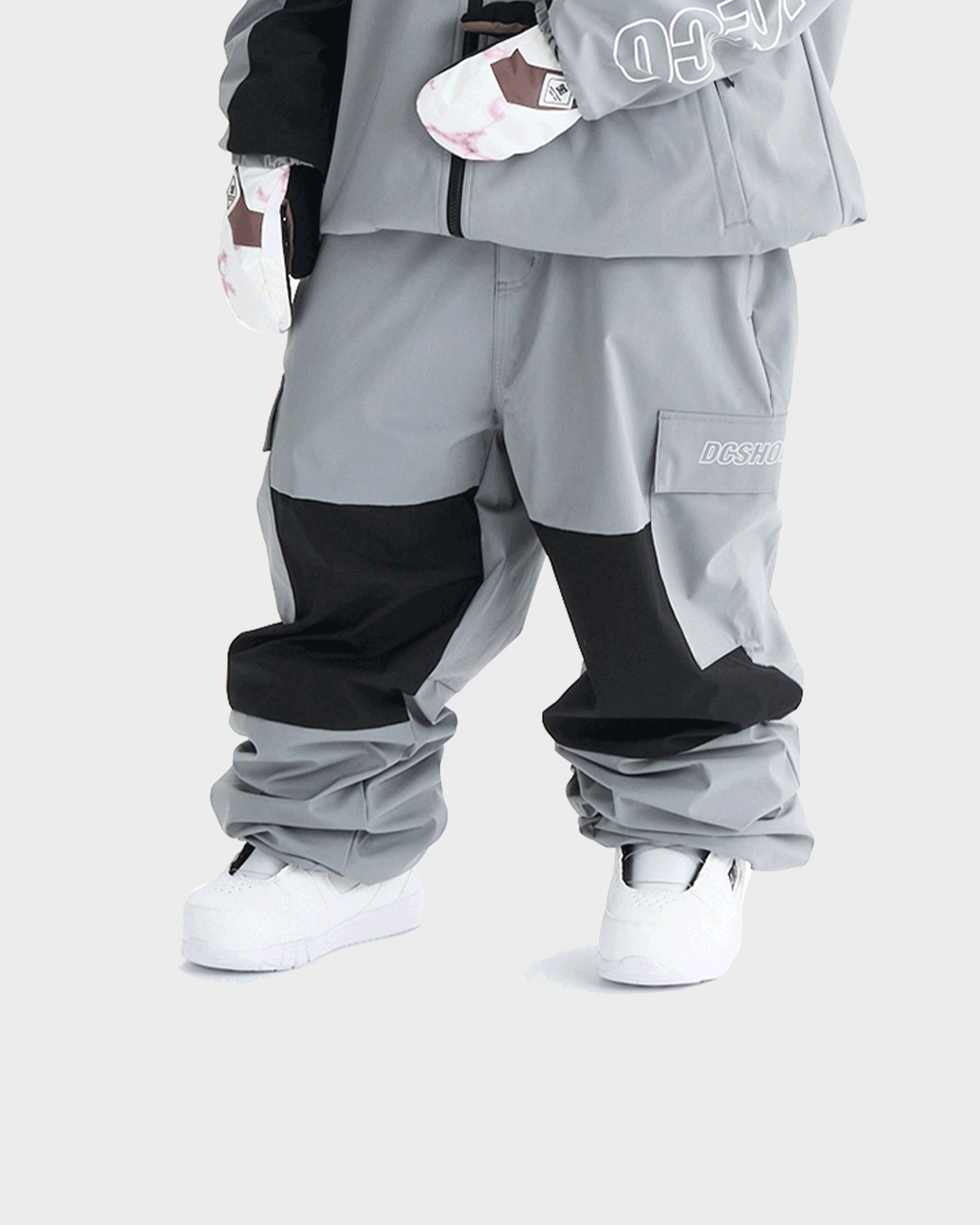 Mens 24 DC Snow Cargo Block Pants - GREY / S | DC Shoes